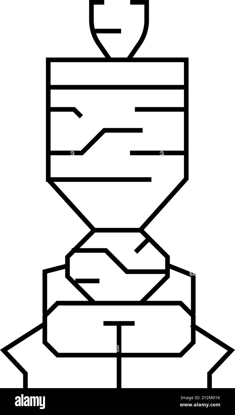 space probe aeronautical engineer line icon vector illustration Stock ...