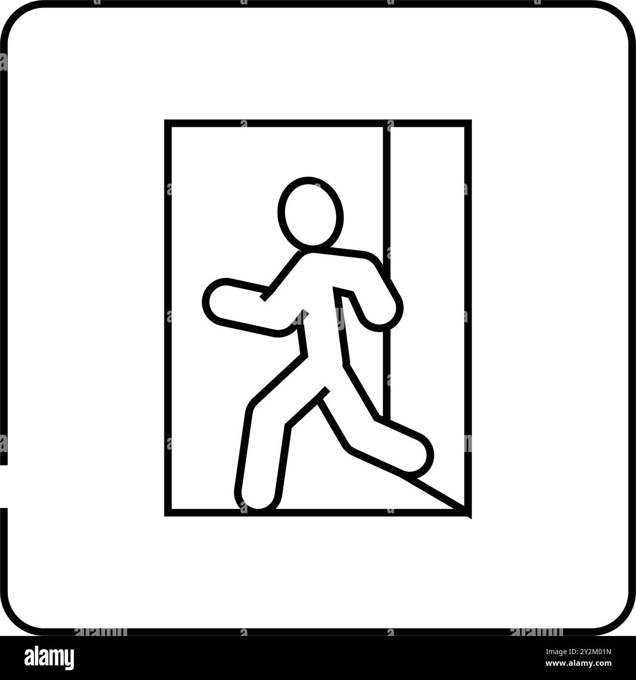 emergency exit safety line icon vector illustration Stock Vector Image ...