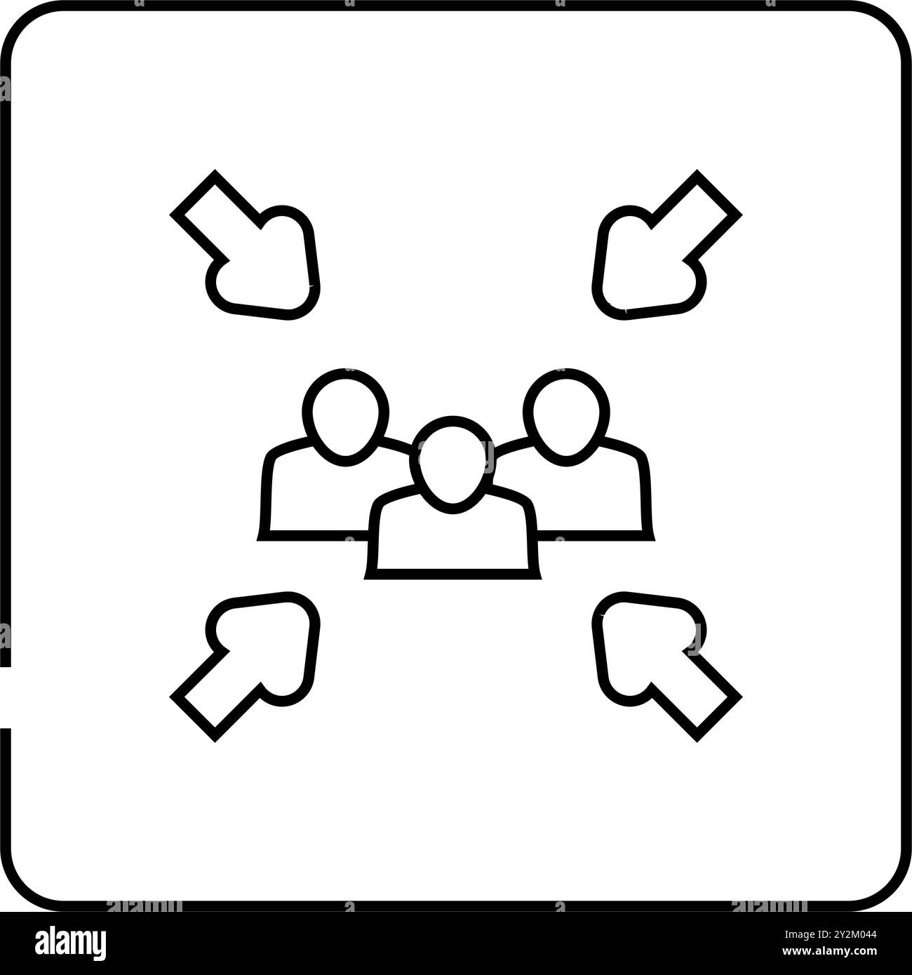 fire assembly point emergency line icon vector illustration Stock ...