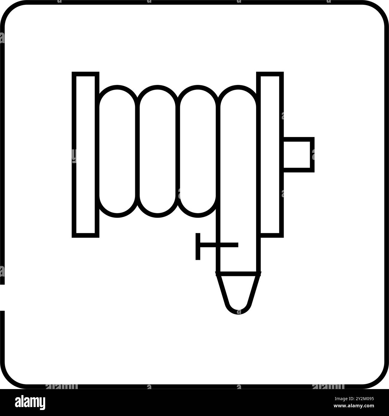 fire fighting hose standpipe outlet line icon vector illustration Stock ...