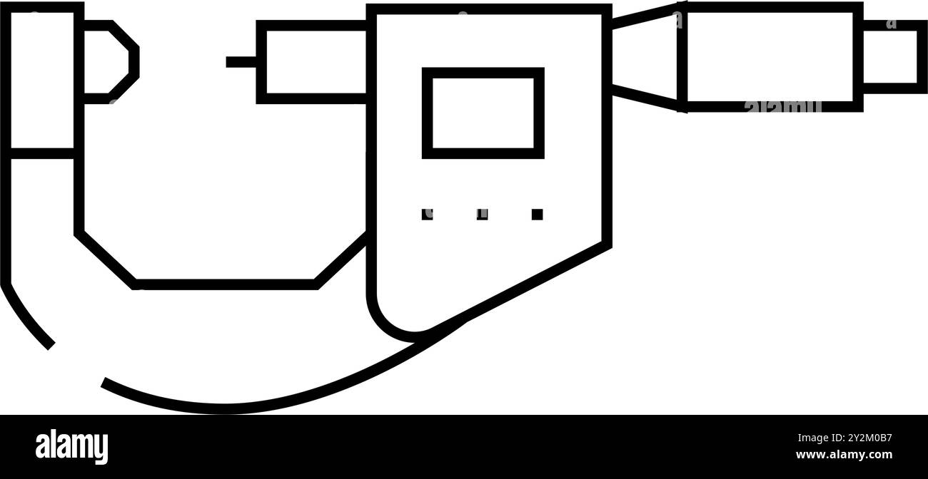 precision measuring manufacturing engineer line icon vector ...