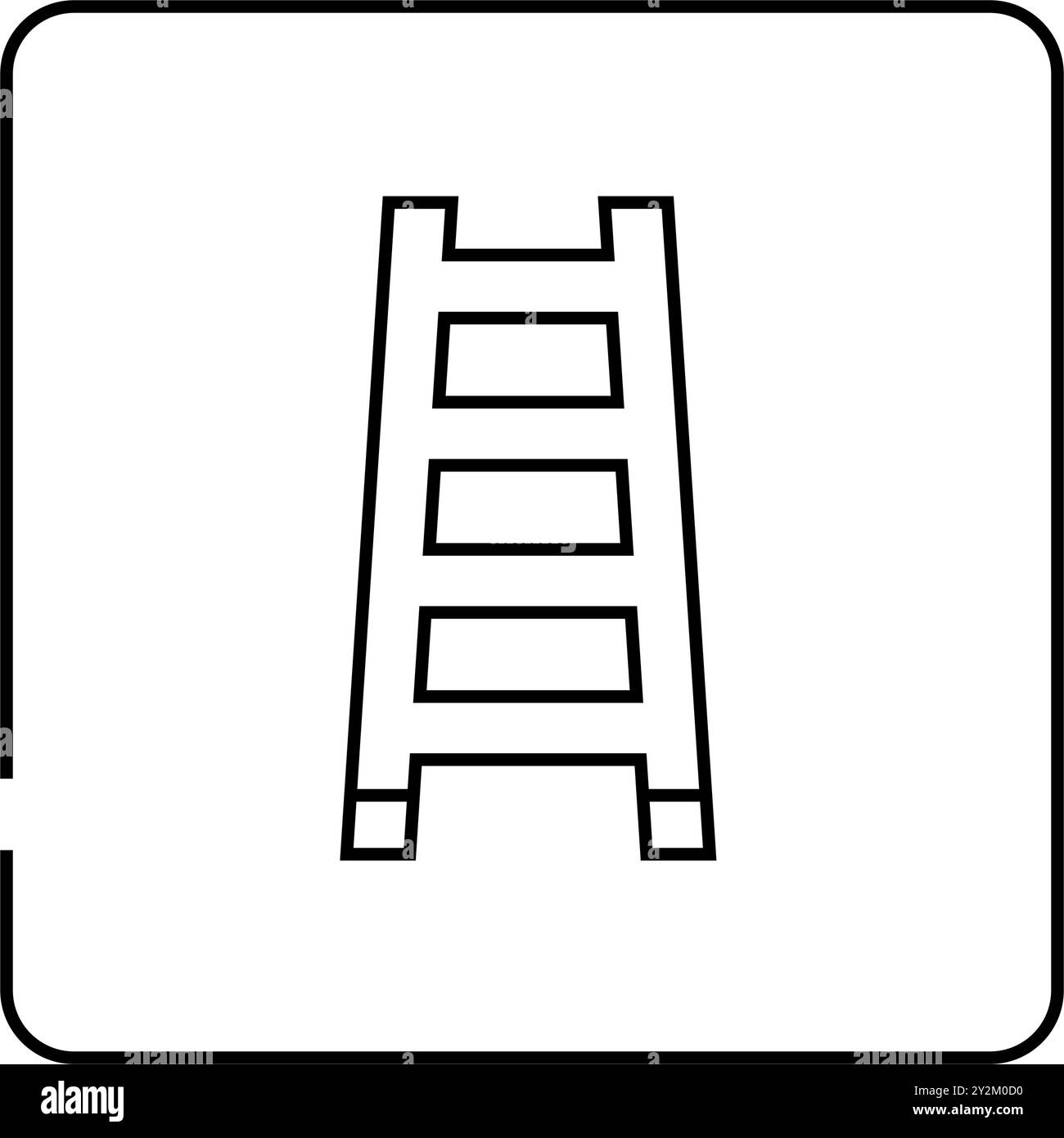 fire ladder emergency line icon vector illustration Stock Vector Image ...