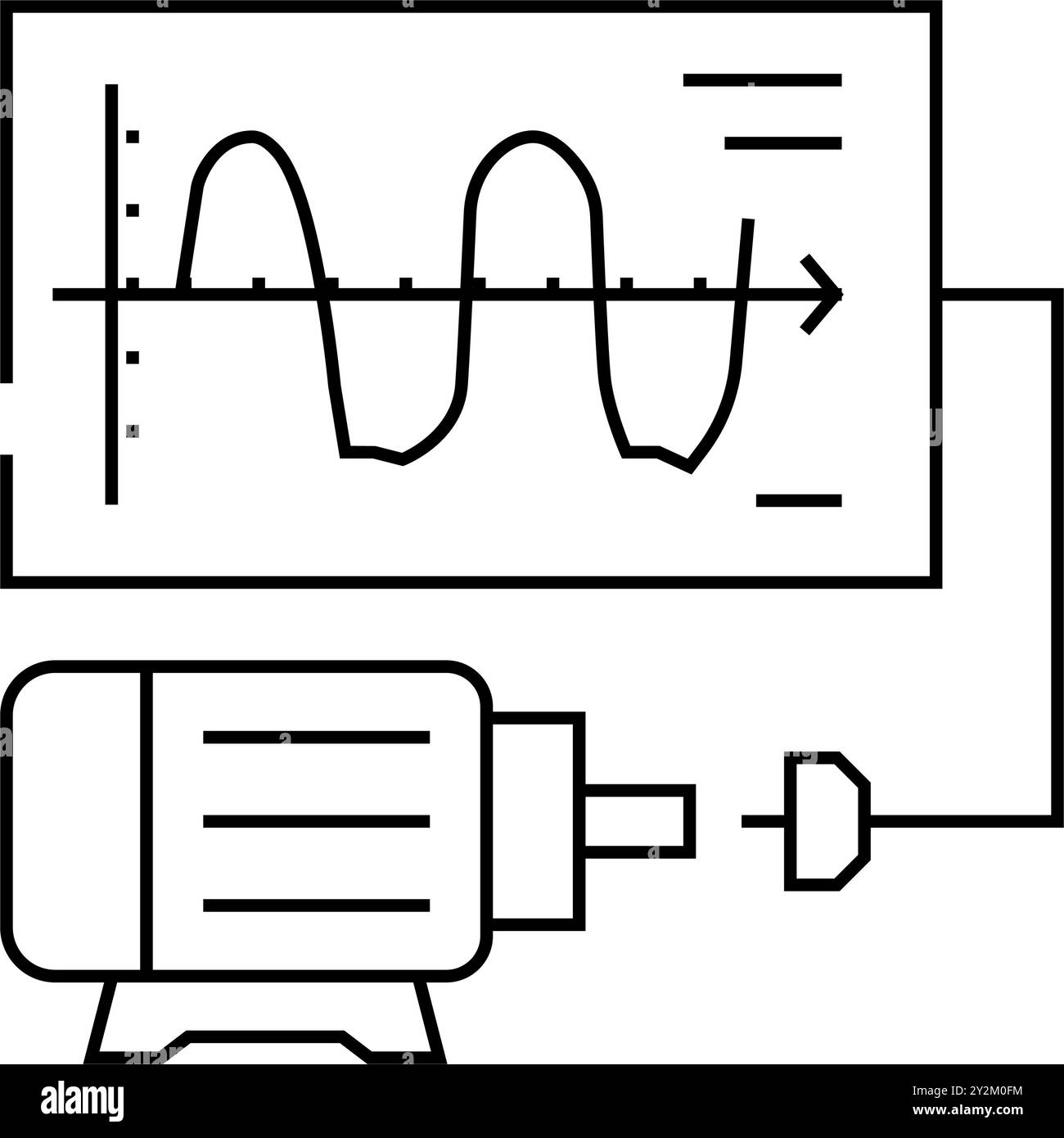 vibration analysis mechanical engineer line icon vector illustration ...
