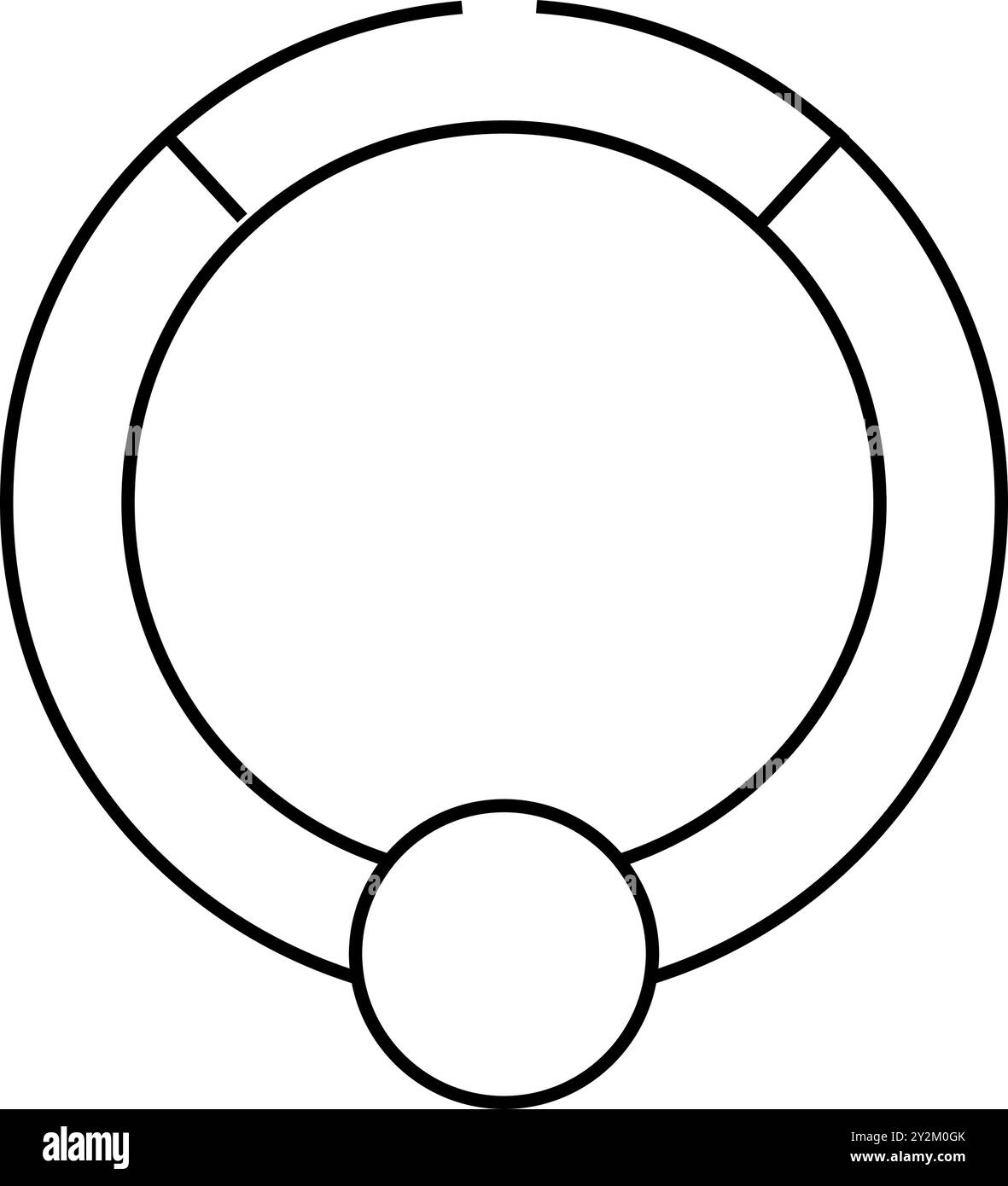 ring piercing line icon vector illustration Stock Vector Image & Art ...