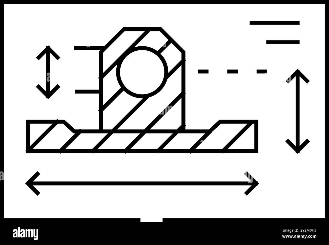 technical drawing mechanical engineer line icon vector illustration ...