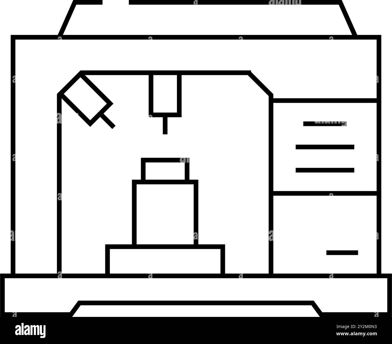 machining center manufacturing engineer line icon vector illustration ... machining center manufacturing engineer line icon vector illustration ...