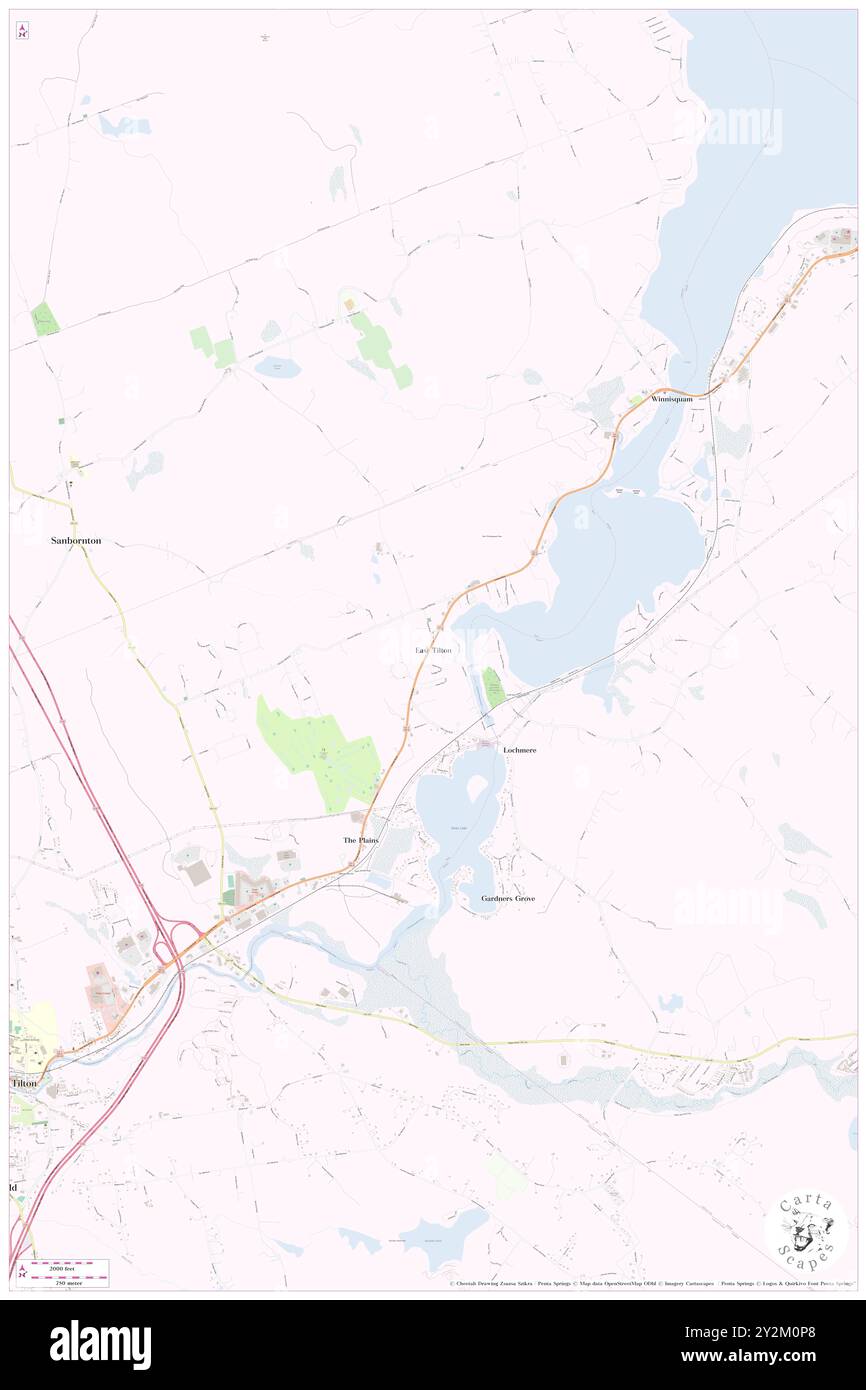 Map of tilton new hampshire Cut Out Stock Images & Pictures - Alamy