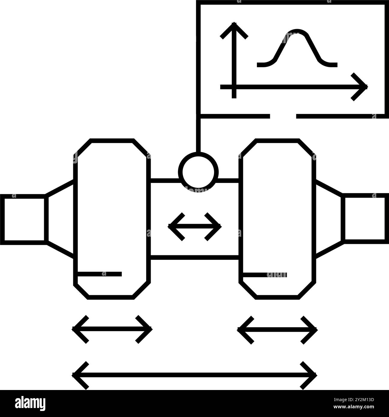tolerance analysis mechanical engineer line icon vector illustration ...