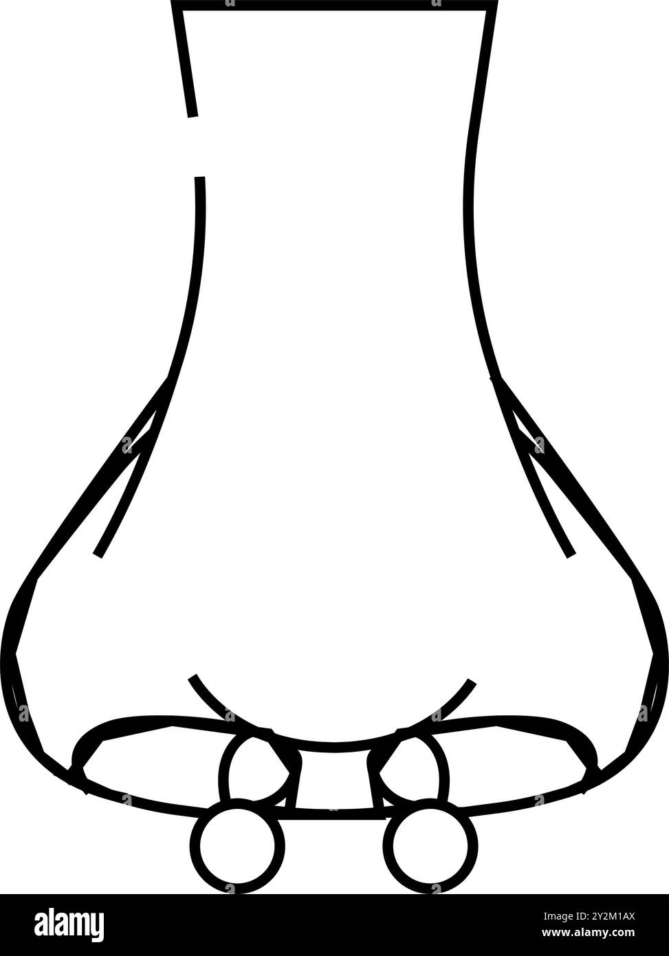 septum piercing fashion beauty line icon vector illustration Stock ...