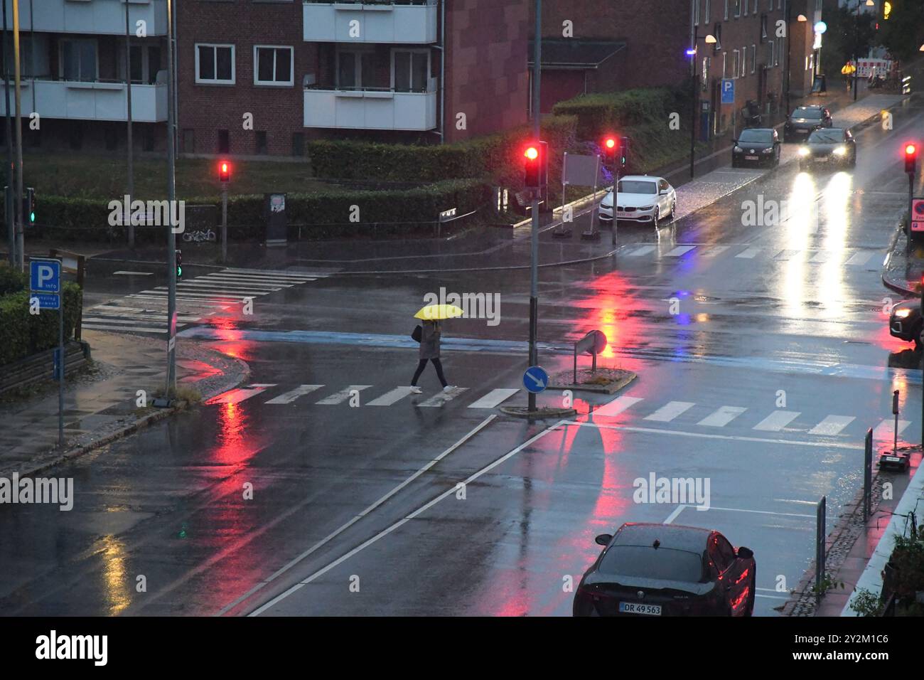 Copenhagen/ Denmark/11 September 2024/ Danish weather rain fall in ...