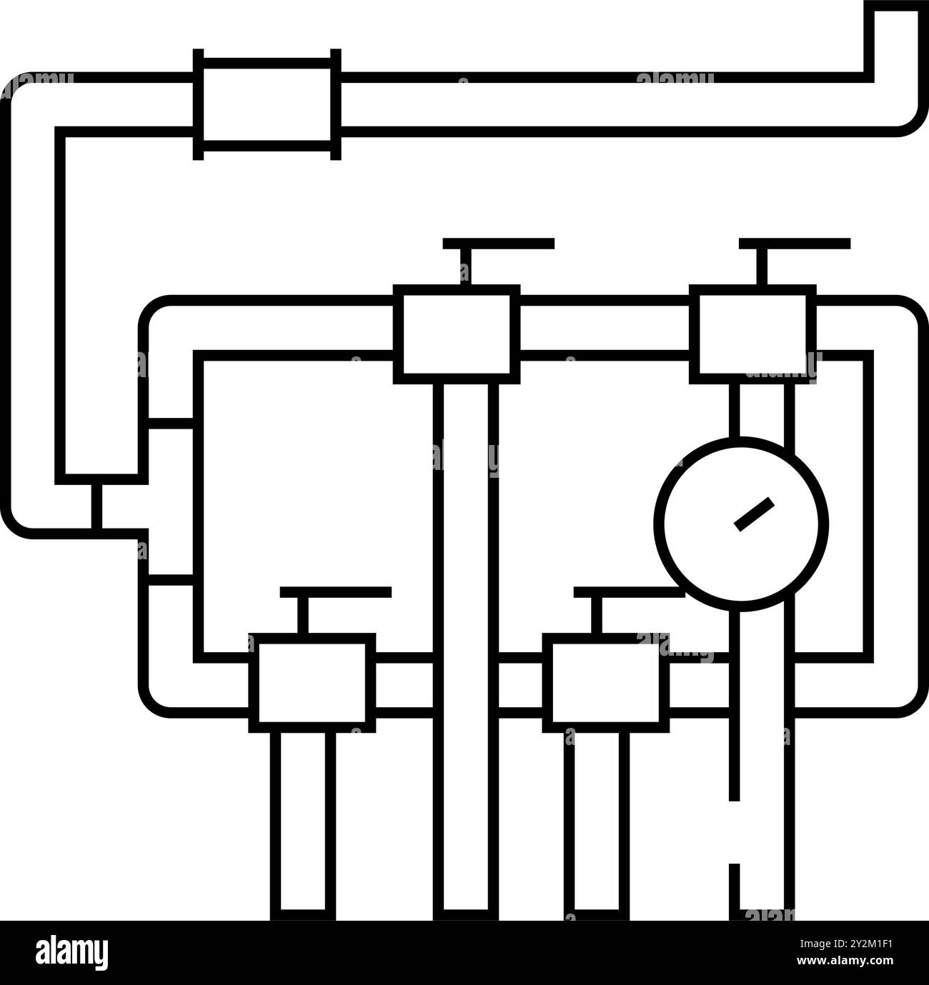 installation gas service line icon vector illustration Stock Vector ...