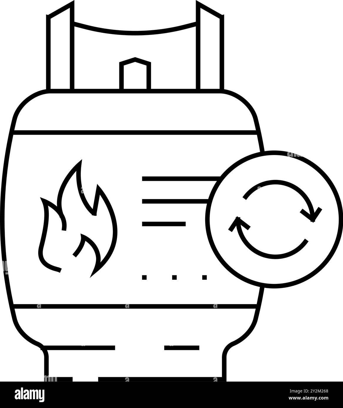 cylinder exchange gas service line icon vector illustration Stock ...