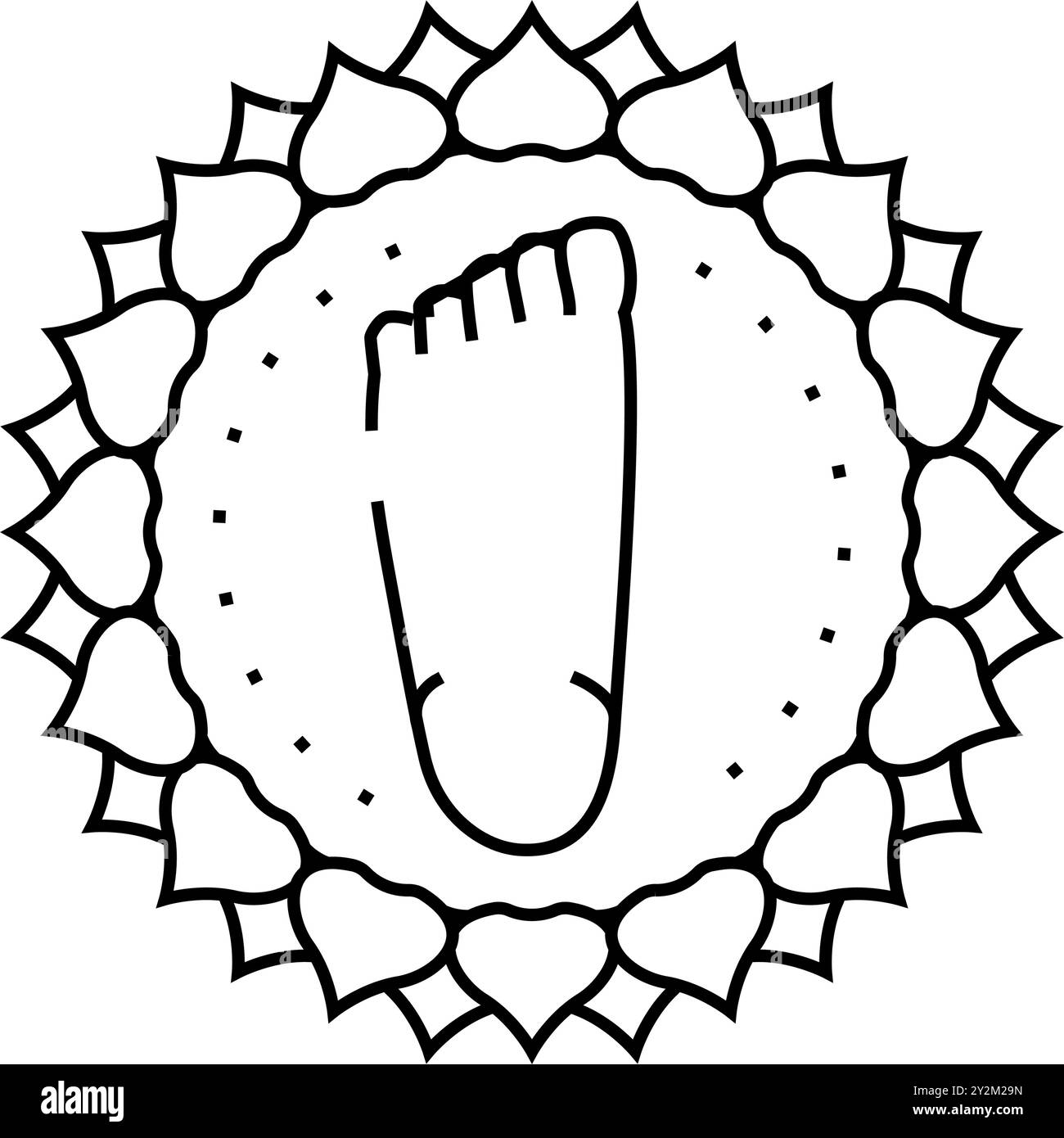 lotus feet divine feet line icon vector illustration Stock Vector Image ...
