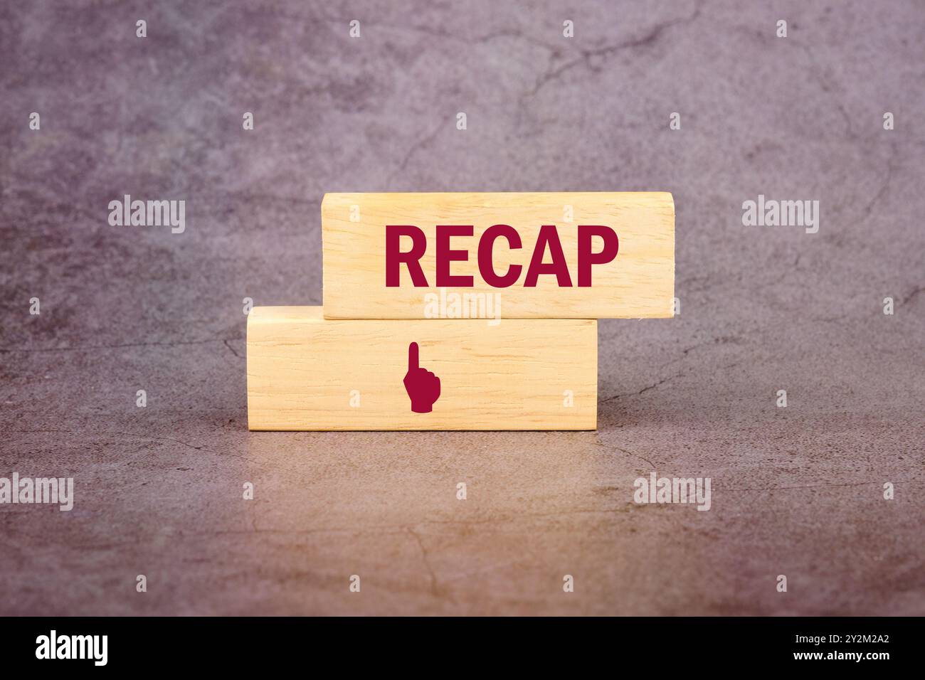 RECAP word, It is made up of vertical blocks on an abstract background ...