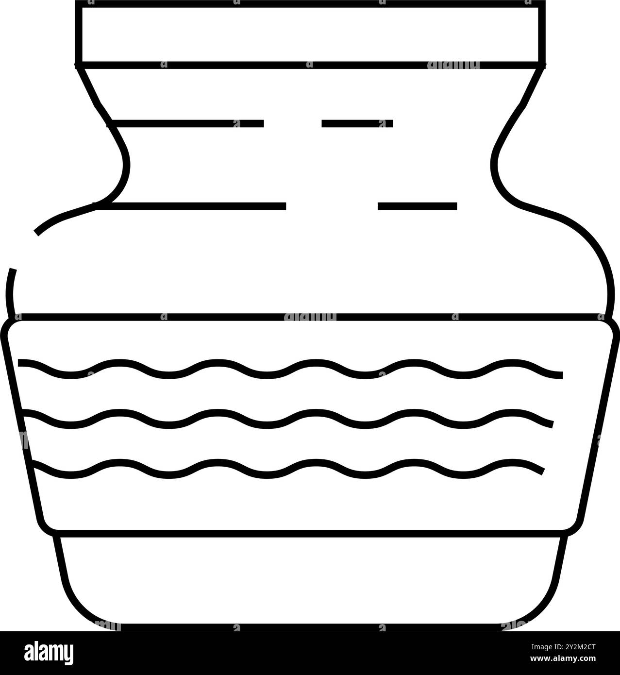 kalash water pot hinduism line icon vector illustration Stock Vector ...