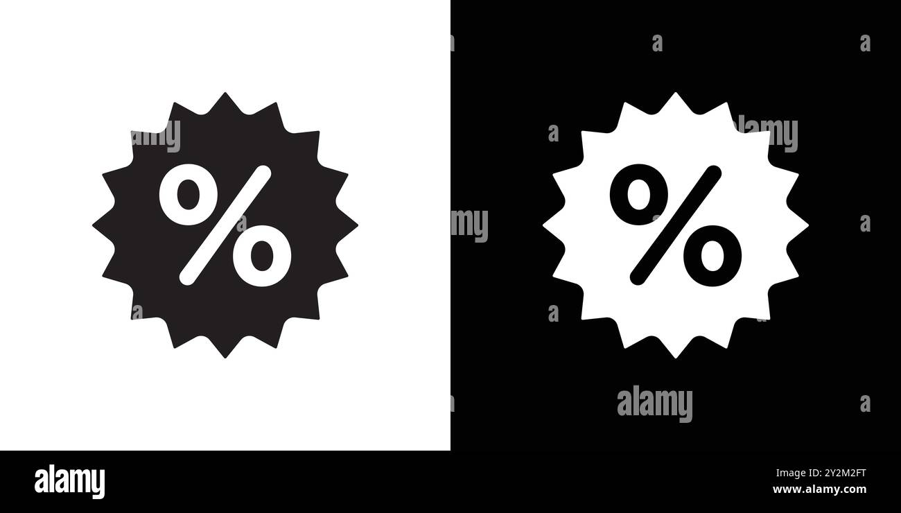 Discount icon Black line art vector in black and white outline set ...