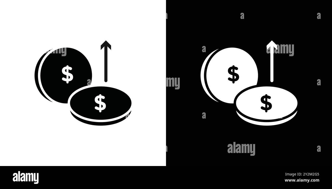 Expensive icon Black line art vector in black and white outline set ...