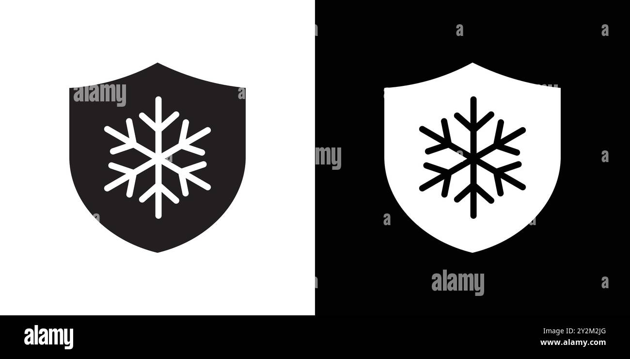 Frost resistant icon Black line art vector in black and white outline ...