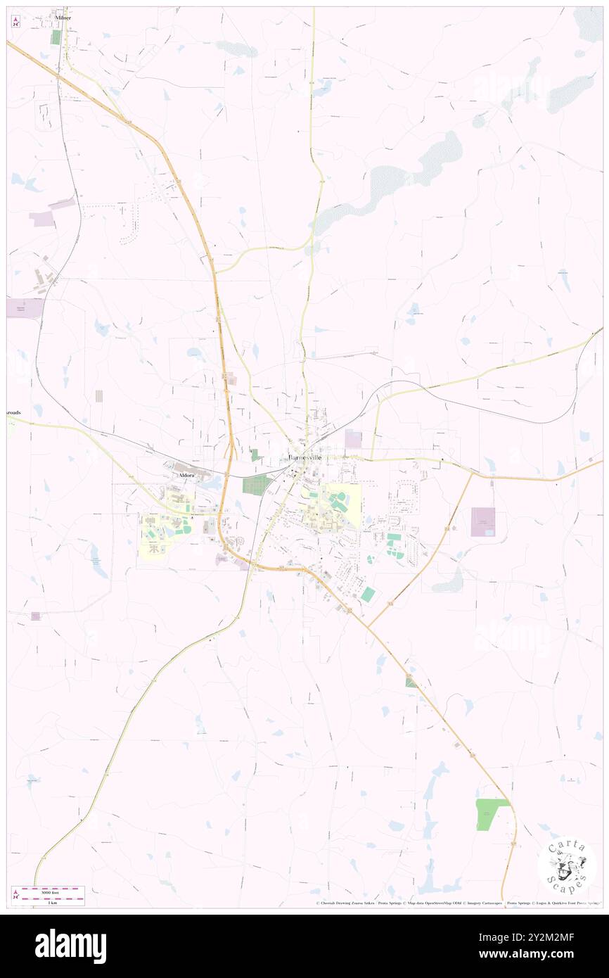 Barnesville georgia map Cut Out Stock Images & Pictures - Alamy