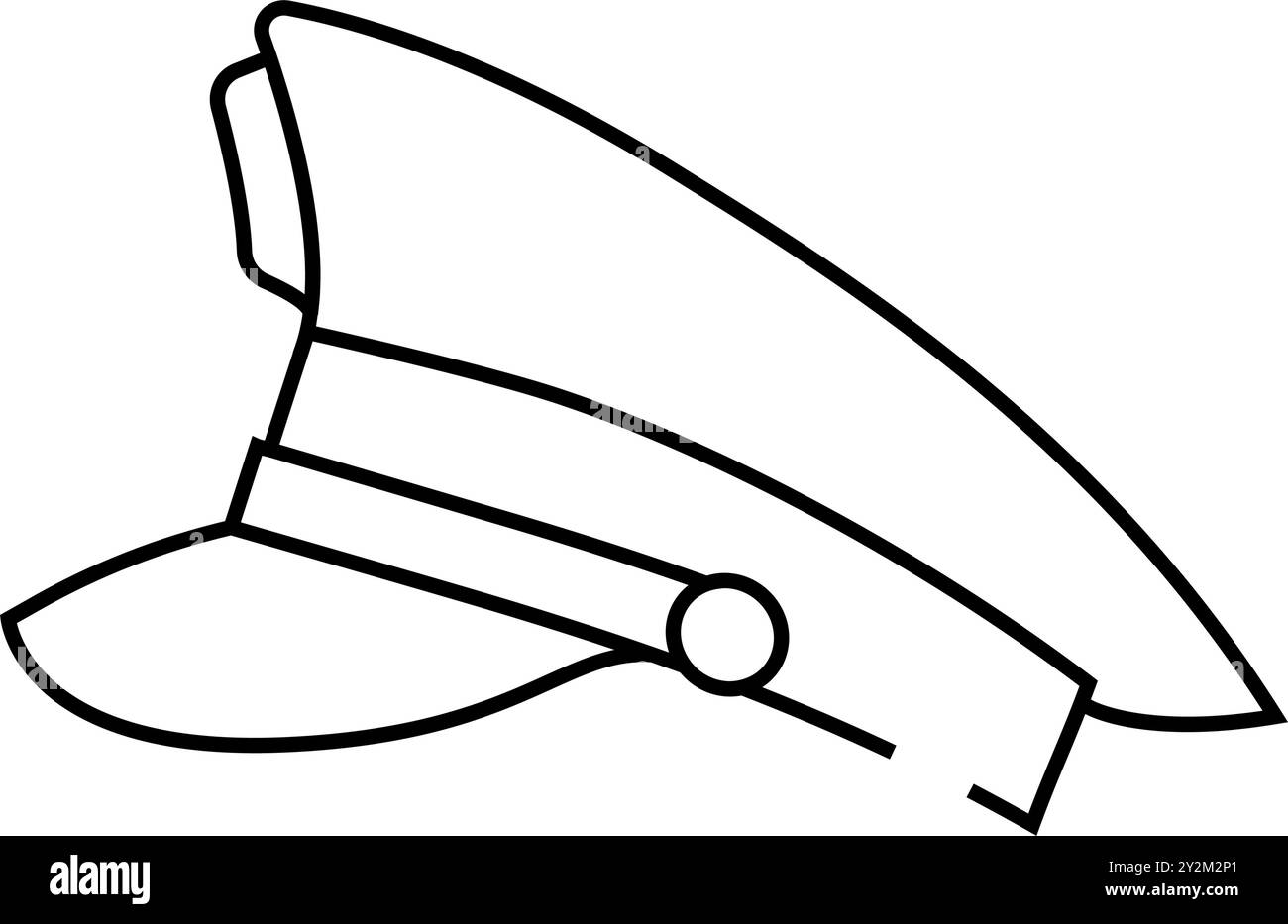 military hat cap line icon vector illustration Stock Vector Image & Art ...