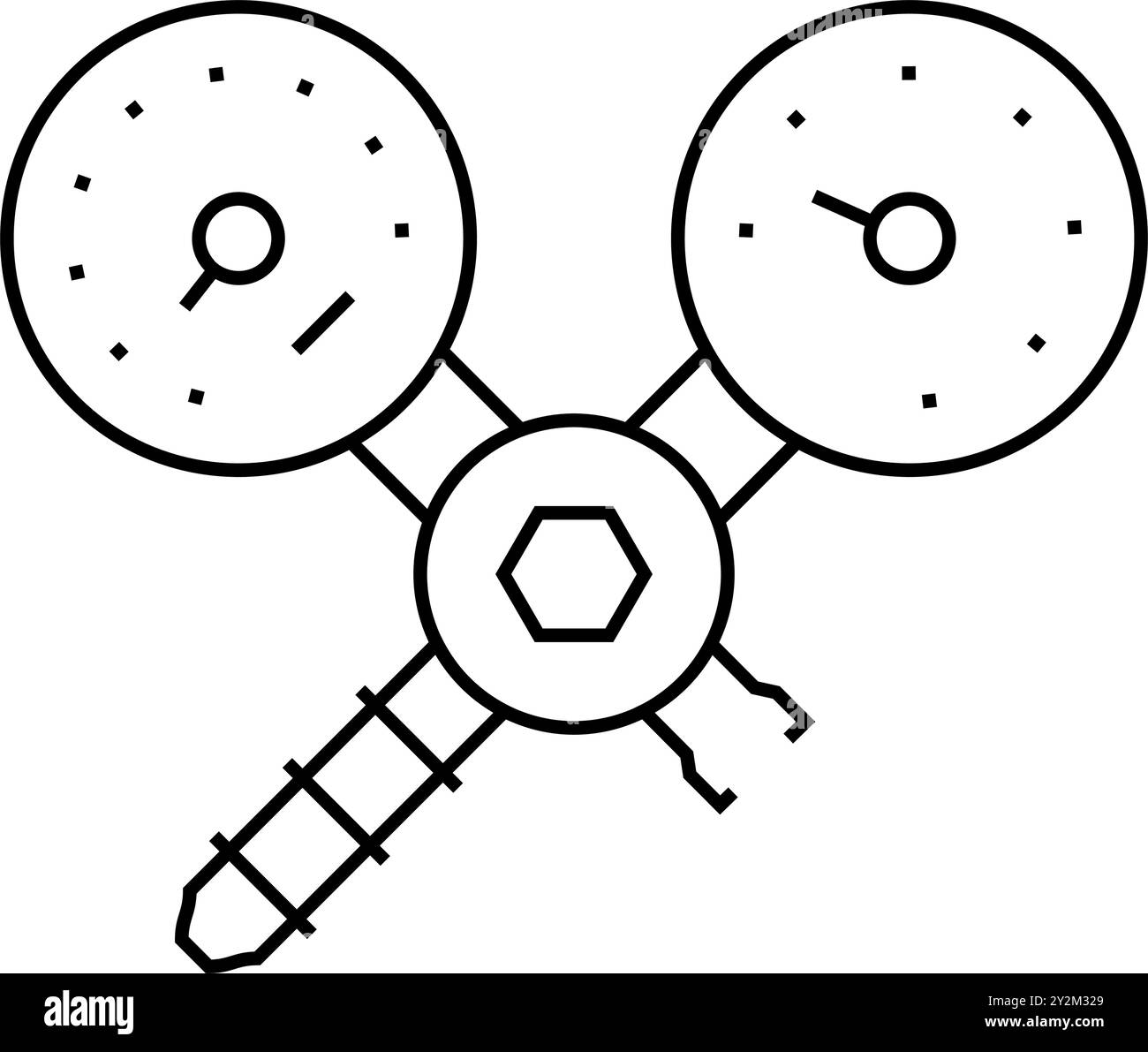 regulator gas service line icon vector illustration Stock Vector Image ...