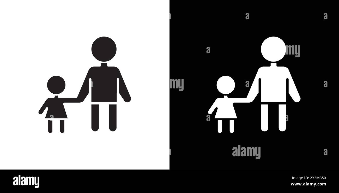 Guardian icon Black line art vector in black and white outline set ...