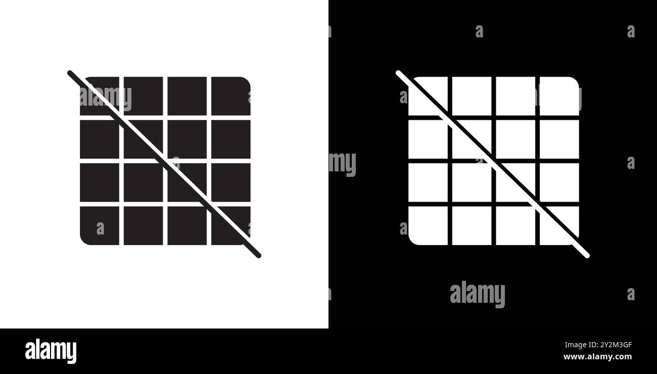 Off the Grid icon Black line art vector in black and white outline set ...