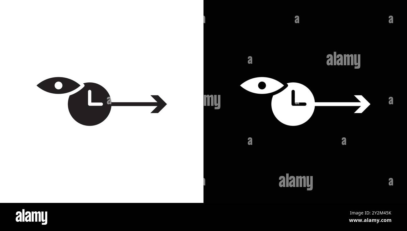 Predict, forecast icon Black line art vector in black and white outline ...