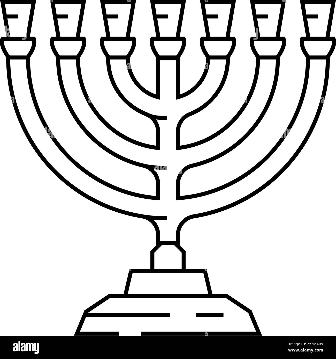 menorah jewish line icon vector illustration Stock Vector Image & Art ...
