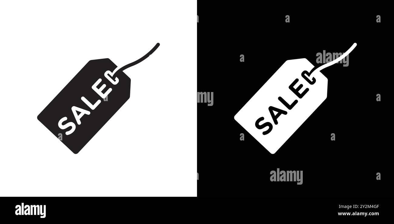sale icon Black line art vector in black and white outline set ...