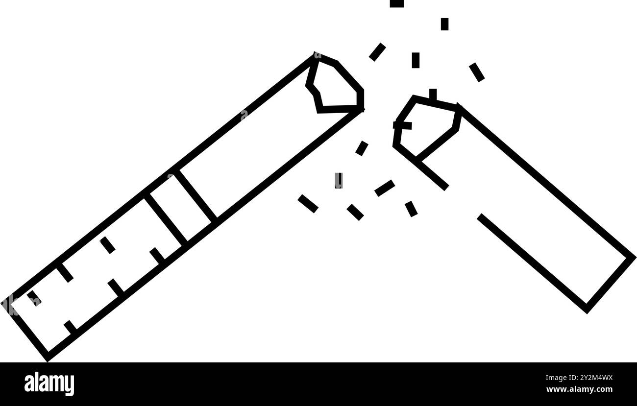 quit smoking cigarette line icon vector illustration Stock Vector Image ...