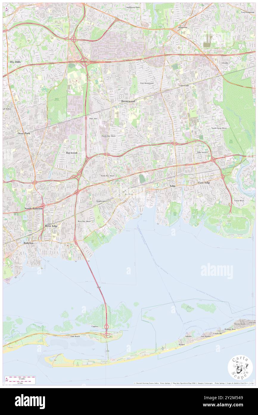 Map of bay shore new york Cut Out Stock Images & Pictures - Alamy