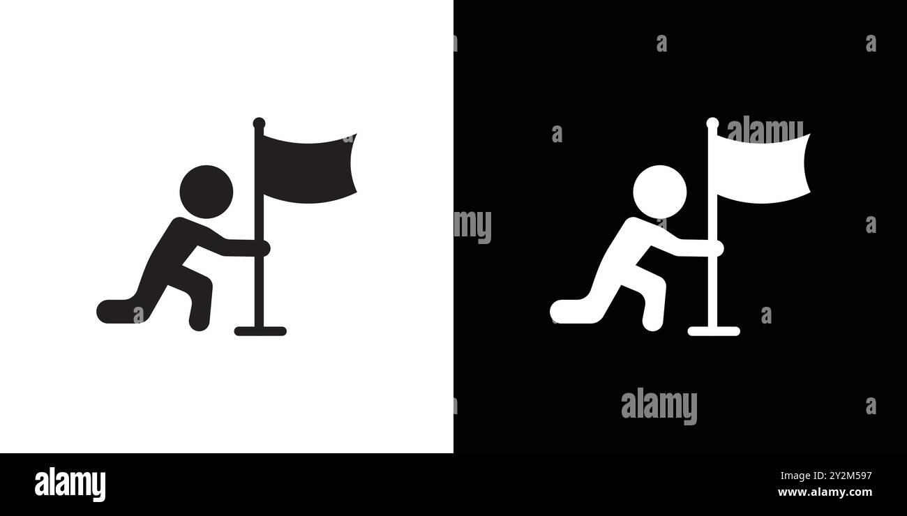Surrender, capitulate, give up icon Black line art vector in black and ...
