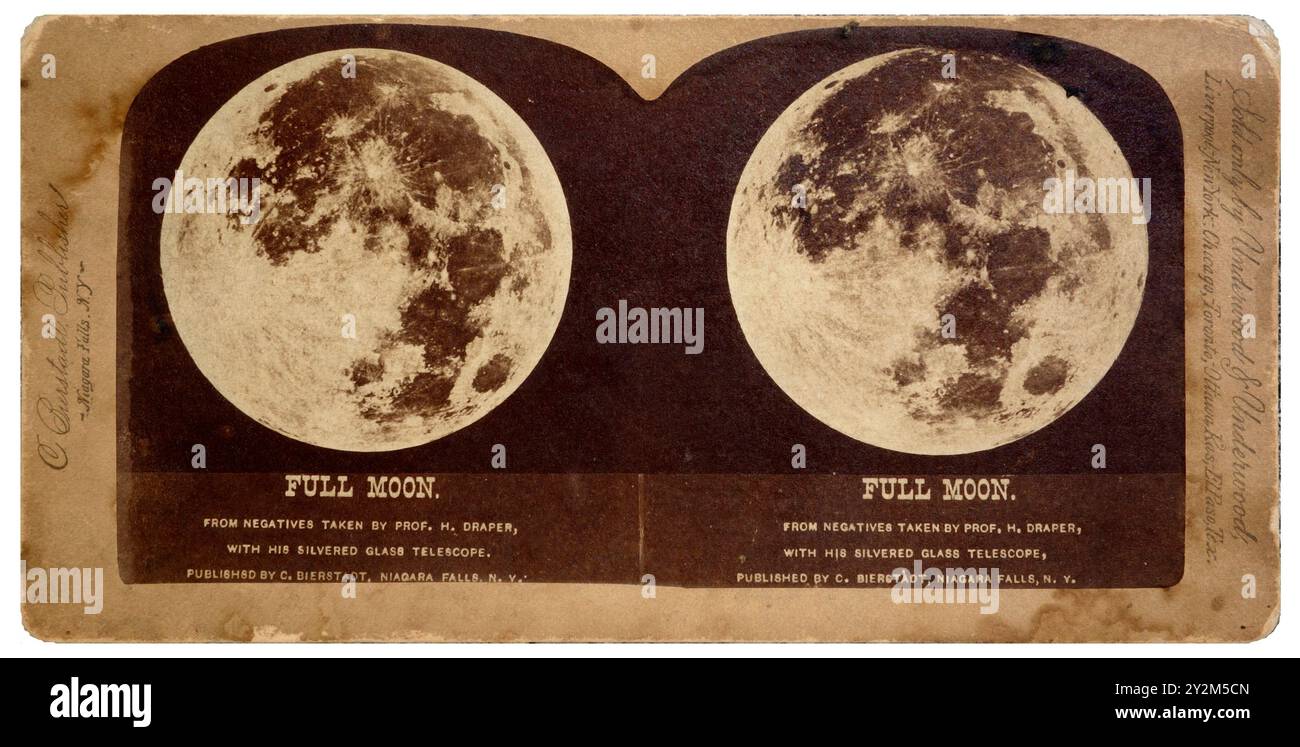 Early photographs of the Moon. Published in 1885, these photographs ...