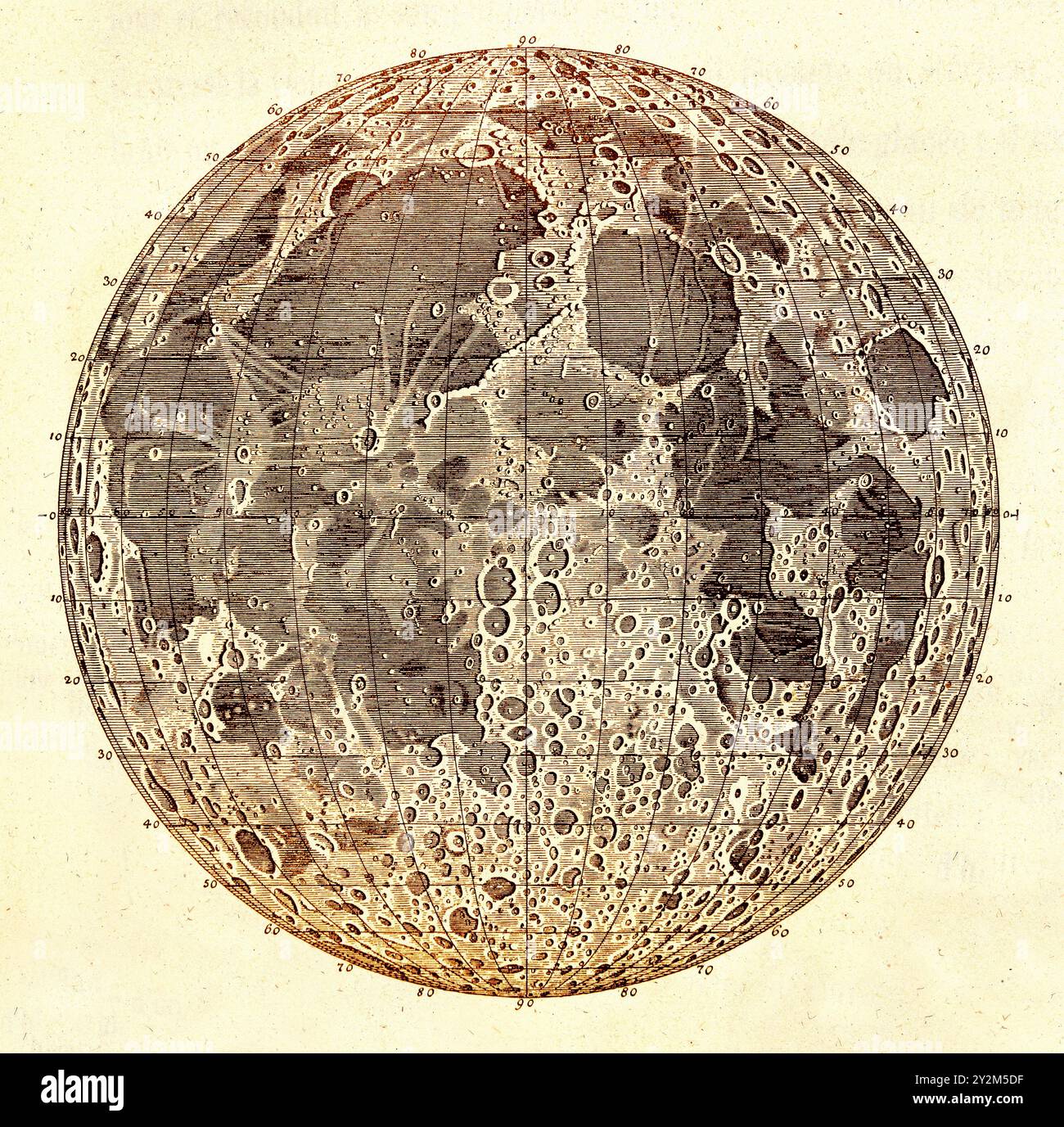 Map of the Moon by the German astronomer Tobias Mayer (1723-1762 ...