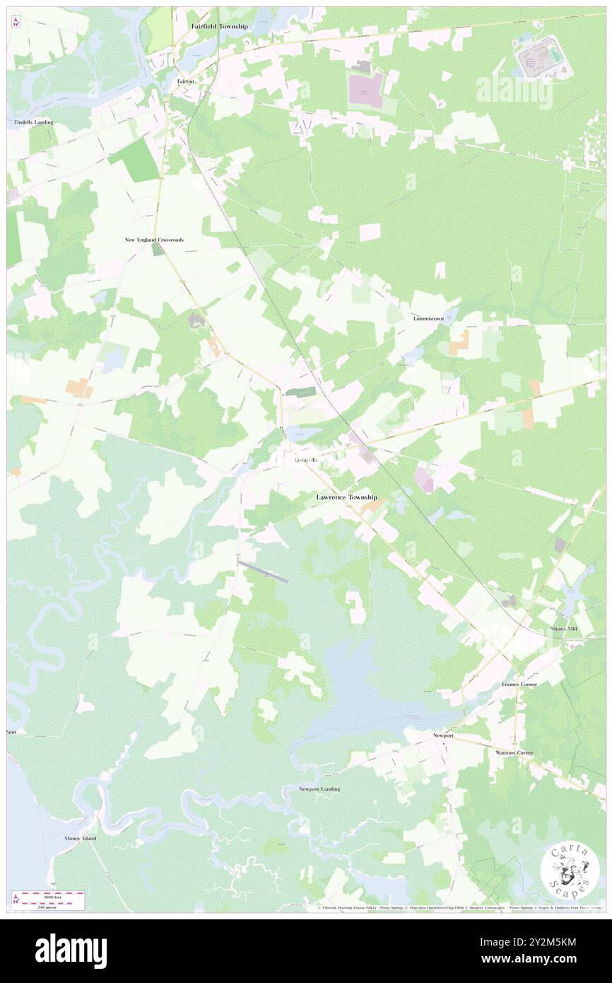 Map of cedarville new jersey Cut Out Stock Images & Pictures - Alamy