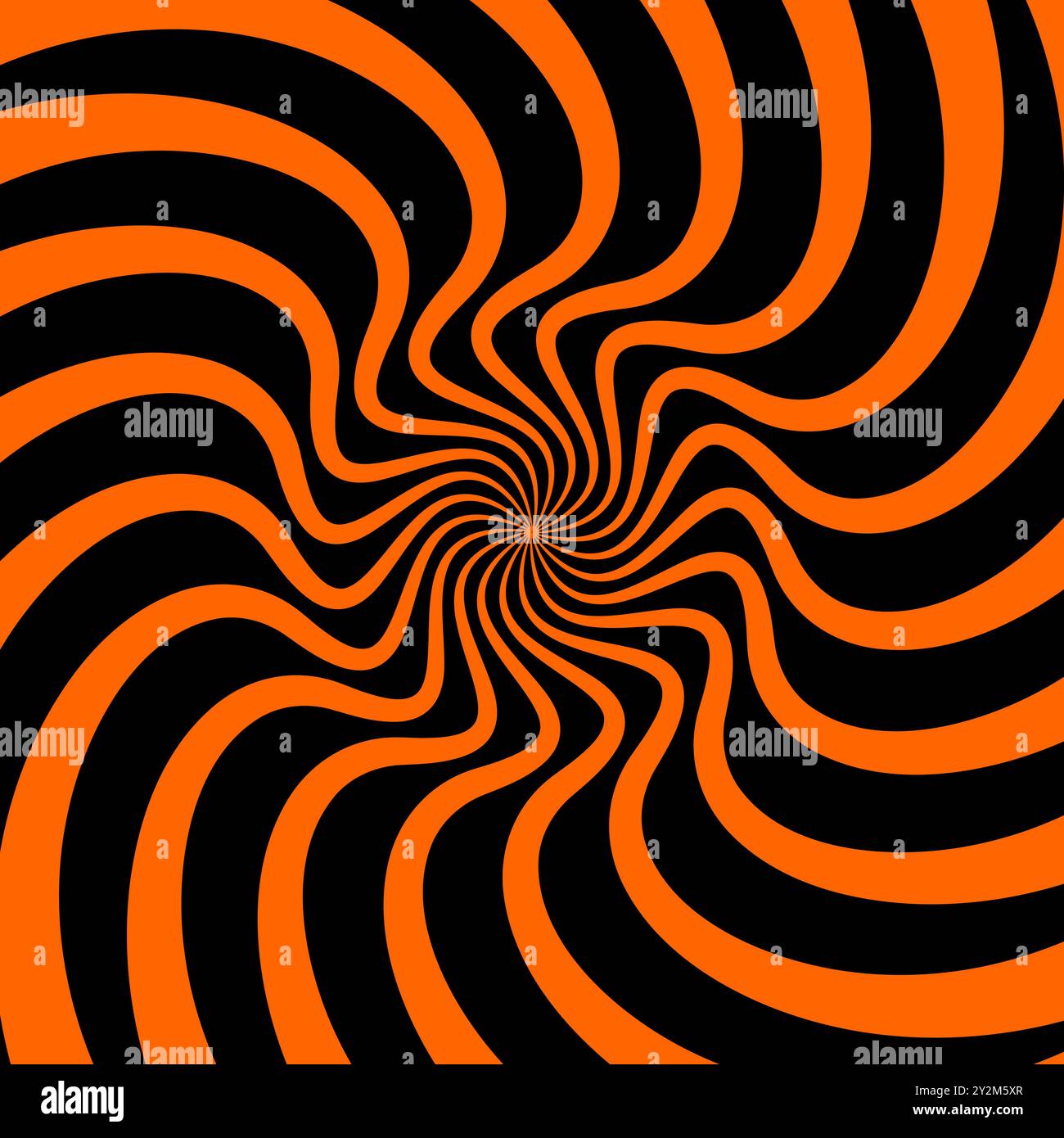 Psychedelic Halloween spiral pattern. Vector optical illusion ...