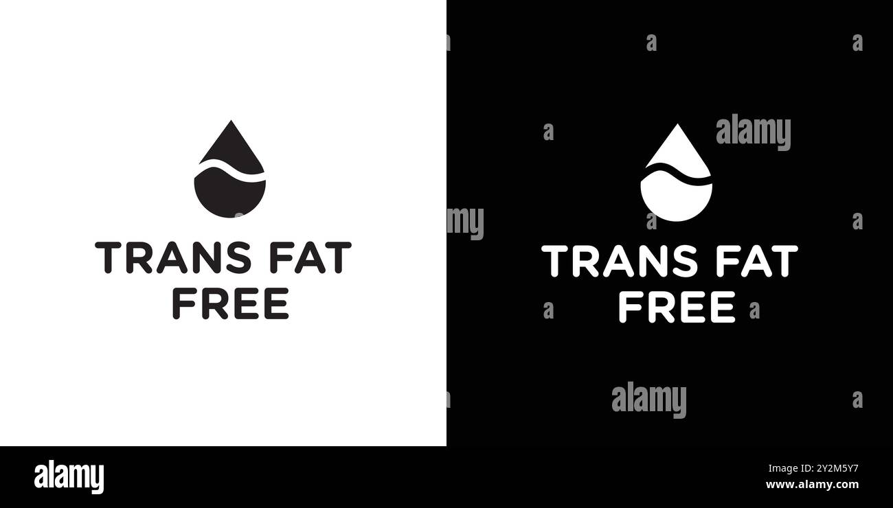 Trans fat free icon Black line art vector in black and white outline ...