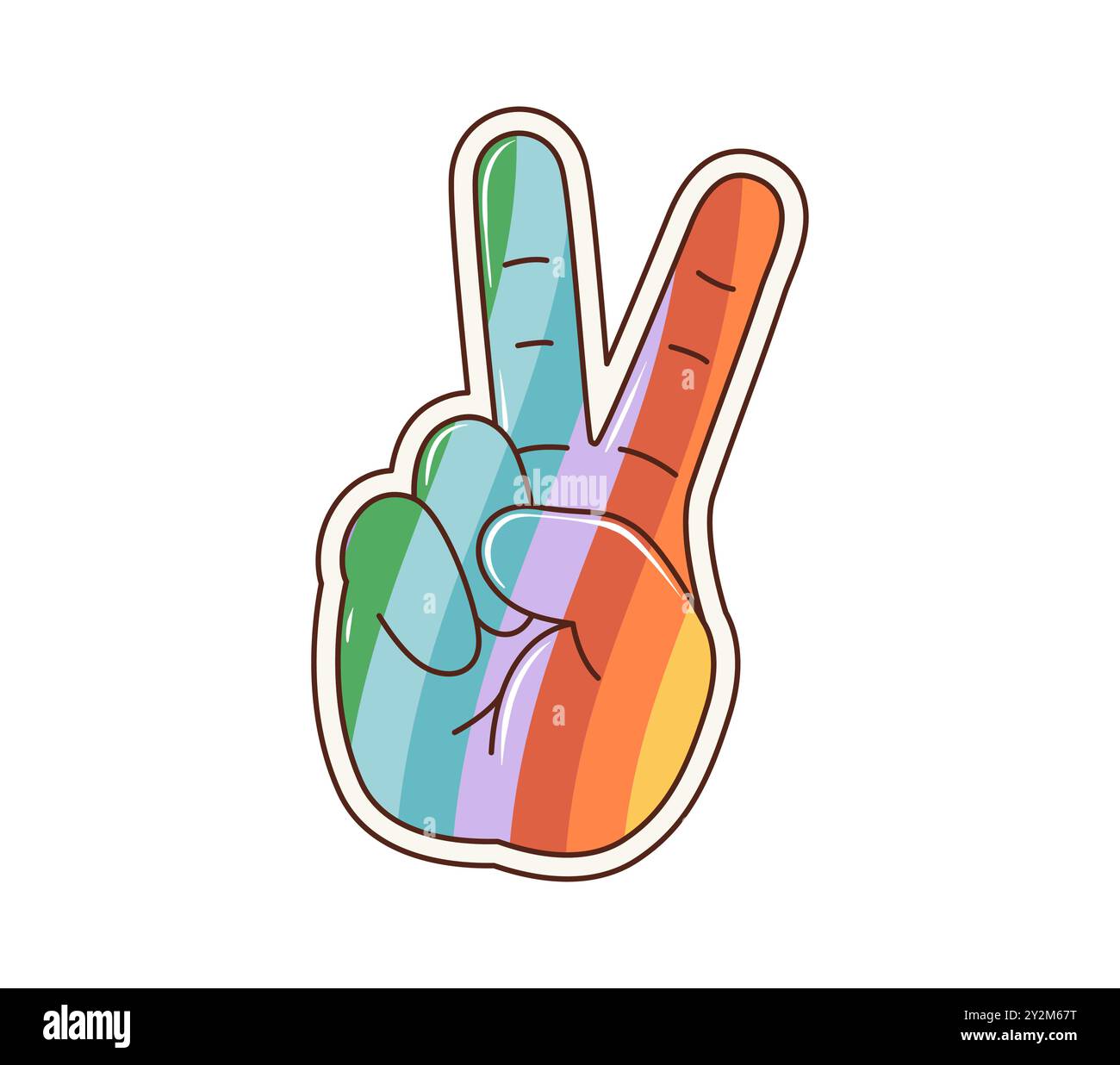 Rainbow Colored Peace Signs