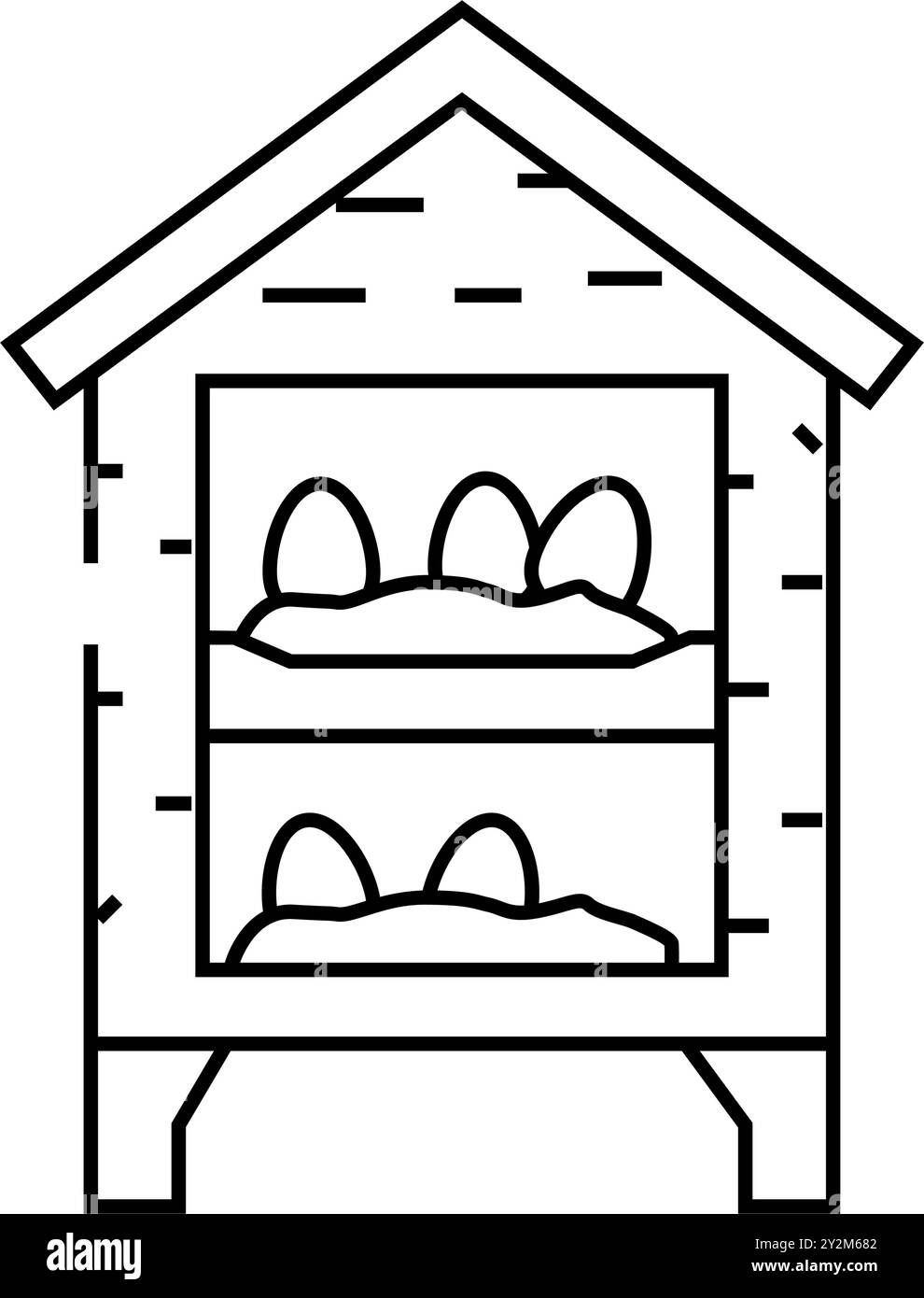 farm egg chicken food line icon vector illustration Stock Vector Image ...