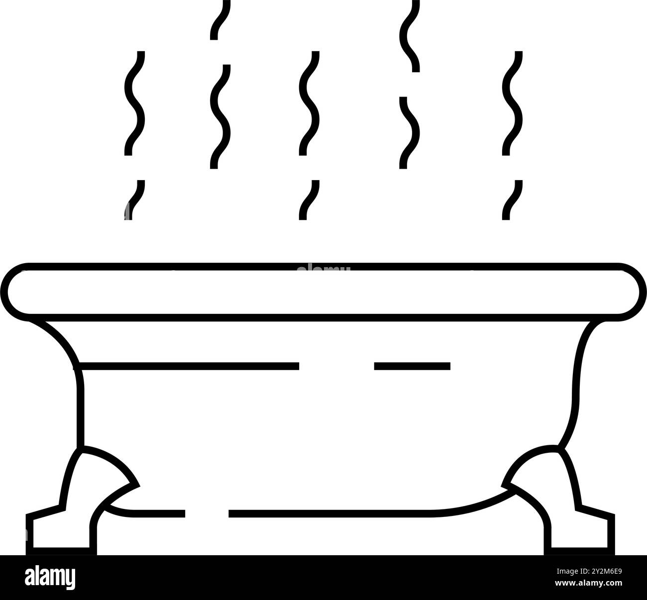 hot bath line icon vector illustration Stock Vector Image & Art - Alamy