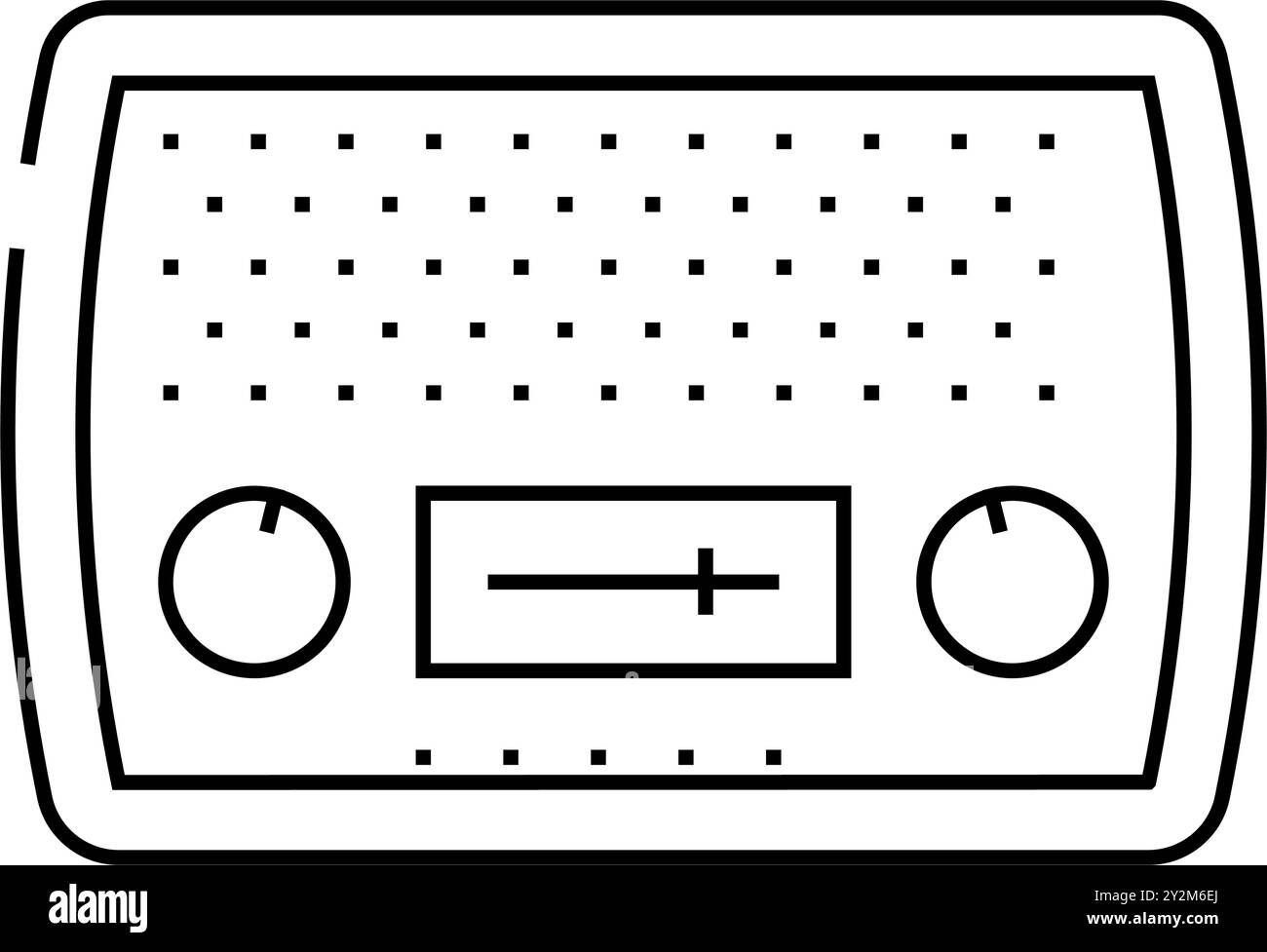 retro radio music line icon vector illustration Stock Vector Image ...