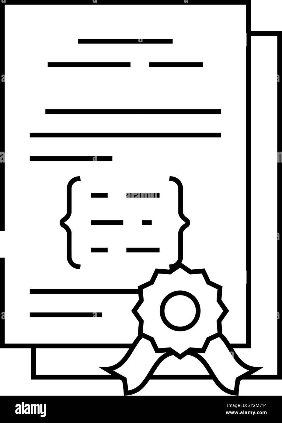 software licensing line icon vector illustration Stock Vector Image ...