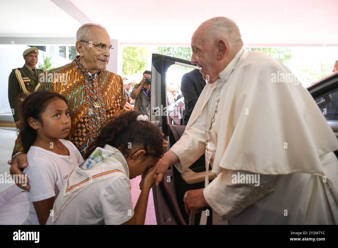 Pope Francis and Timor Leste's President José Ramos-Horta attend a ...