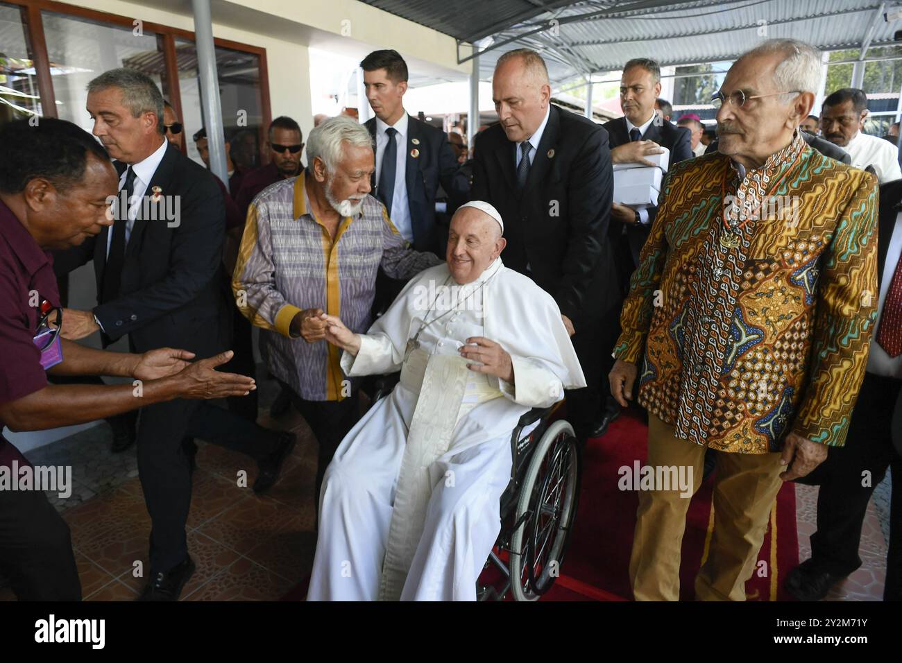 Pope Francis and Timor Leste's President José Ramos-Horta (R) attend a ...