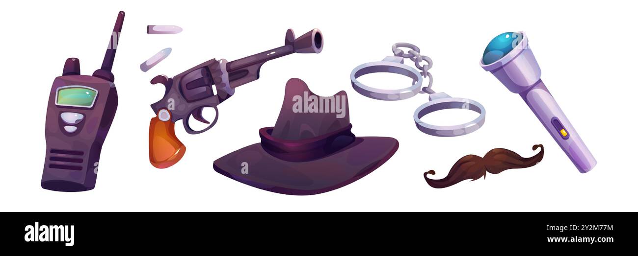 Cartoon detective tools hi-res stock photography and images - Alamy