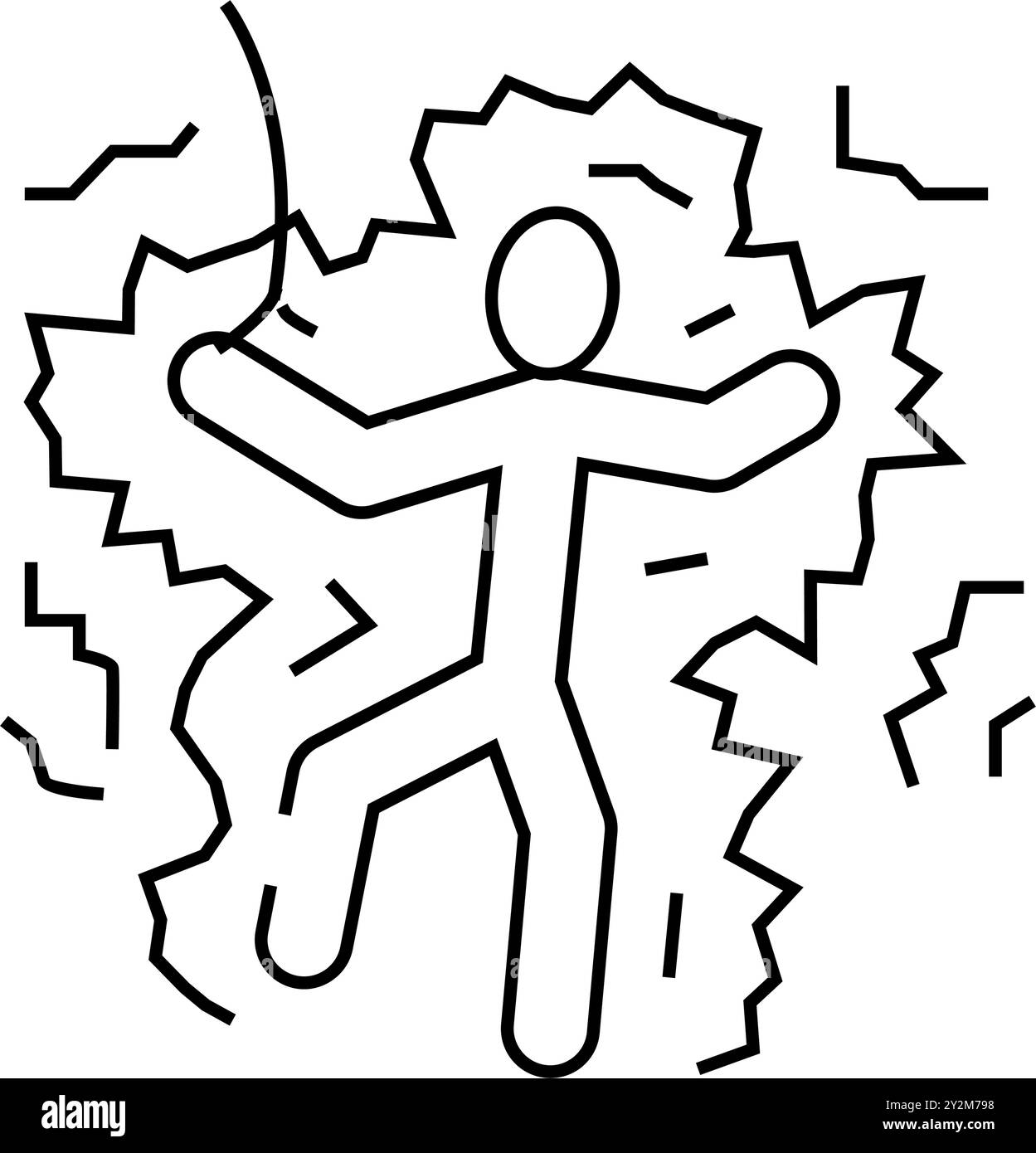 shock electricity line icon vector illustration Stock Vector Image ...