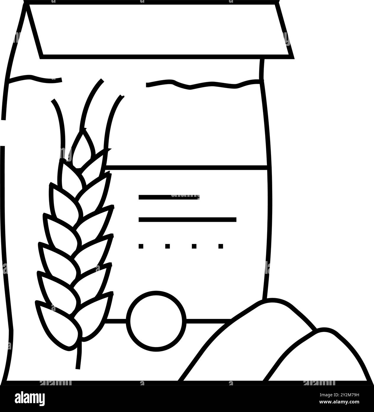 Sack corn grains flour Stock Vector Images - Alamy