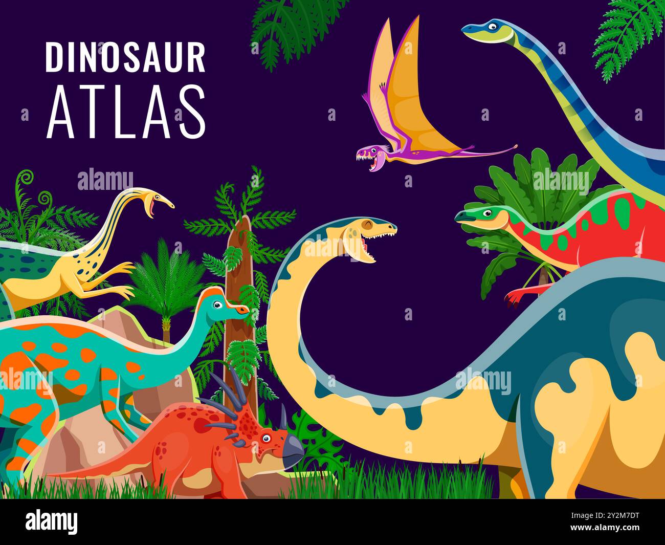 Styracosaurus in forest Stock Vector Images - Alamy