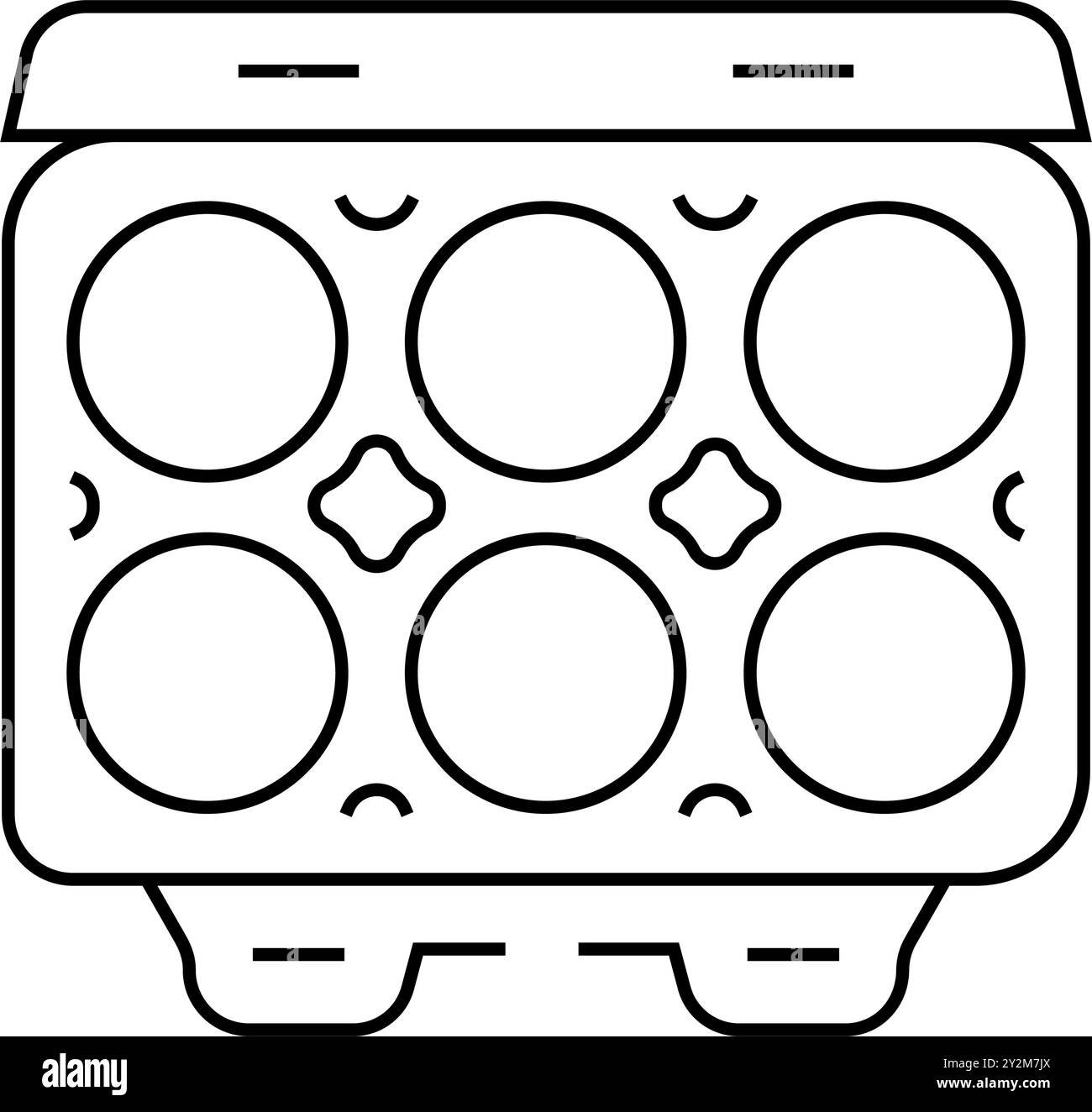 egg box hen line icon vector illustration Stock Vector Image & Art - Alamy